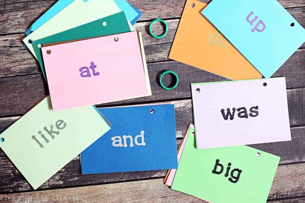 DIY Kindergarten Sight Word Flashcards + Printable | Haus of Boys