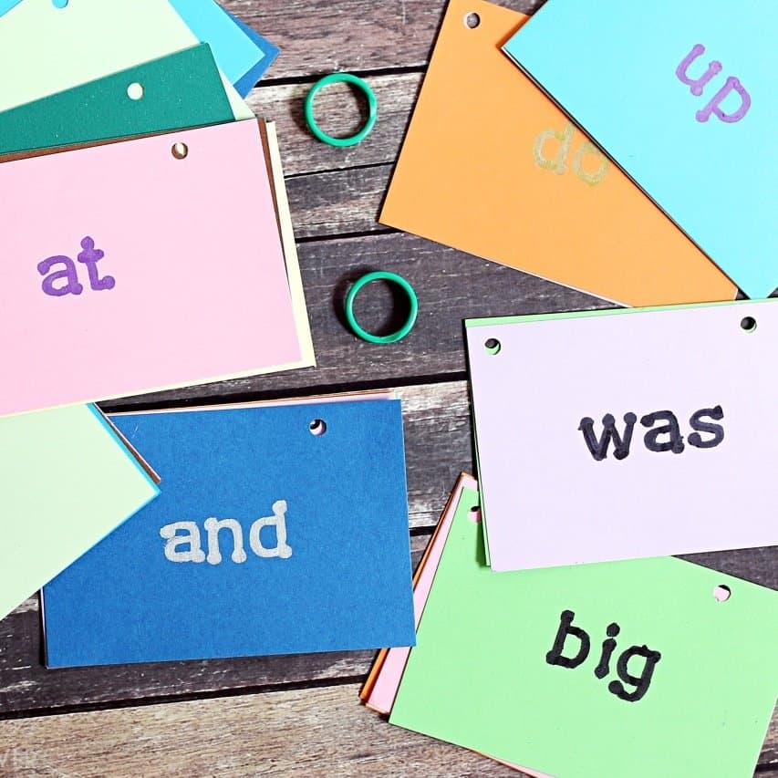 DIY Kindergarten Sight Word Flash Cards The Anti June Cleaver