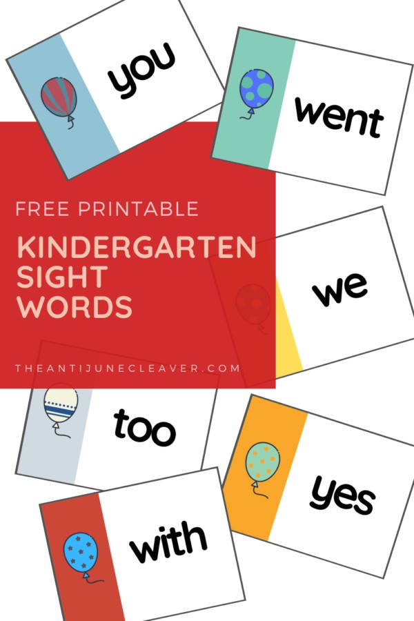 DIY Kindergarten Sight Word Flashcards + Printable | Haus of Boys