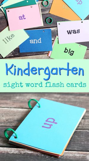 DIY Kindergarten Sight Word Flashcards + Printable | Haus of Boys