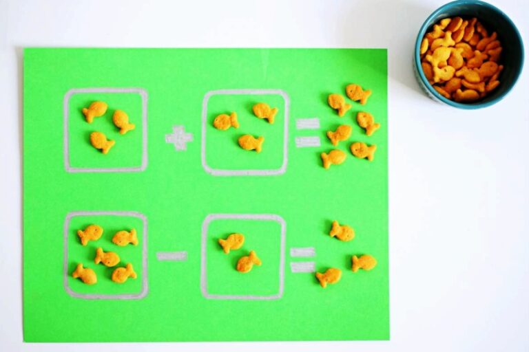 Make Math Practice Fun with Goldfish Crackers | Haus of Boys