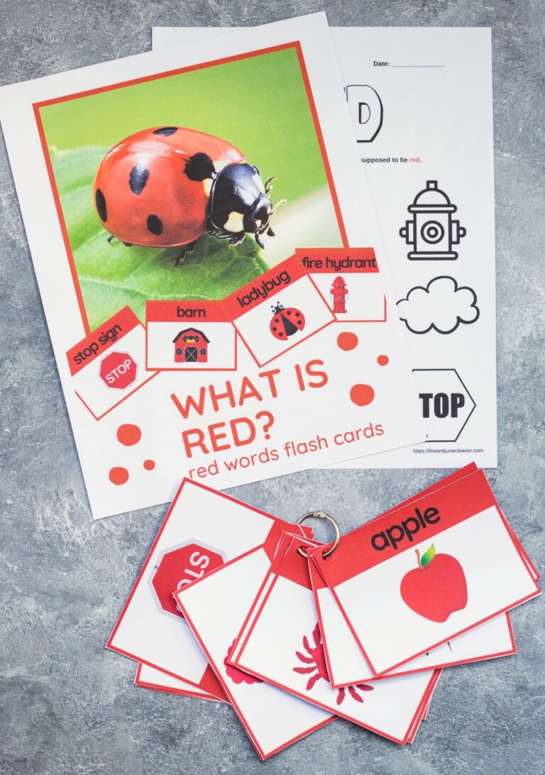 Red Words Flashcards – Free Printable | Haus of Boys