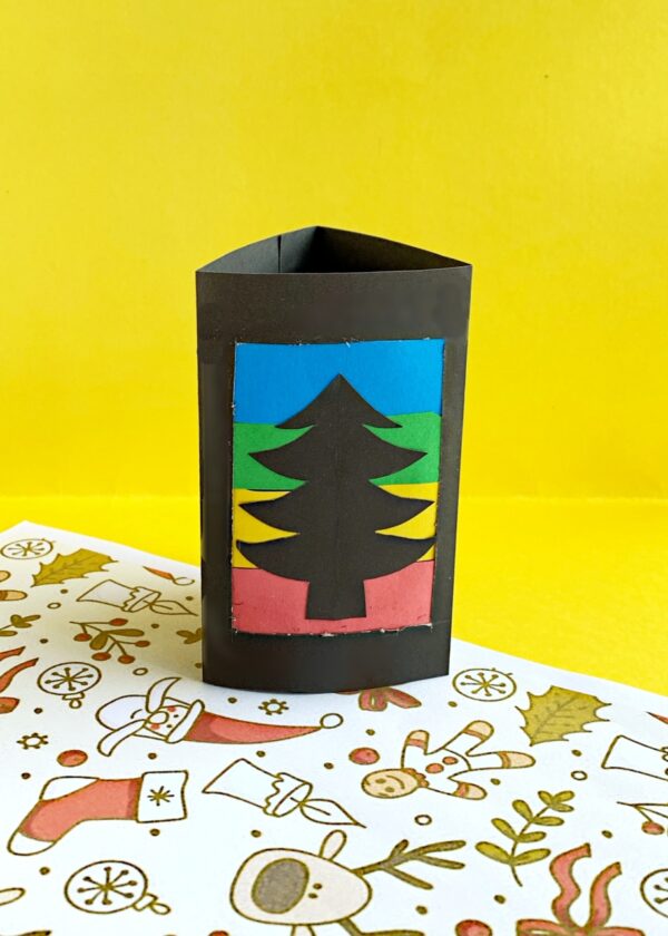 How to Make a Festive Christmas Tree Luminary Paper Craft | Haus of Boys
