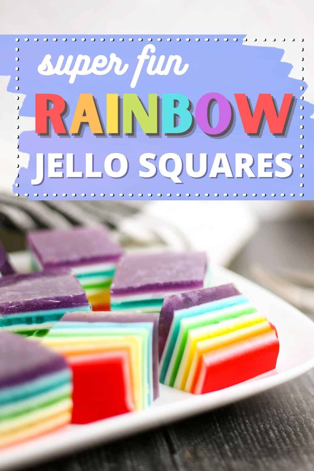 Layered Rainbow Jello Cubes Recipe | Haus of Boys
