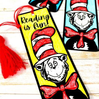 Dr. Seuss Cat in the Hat Bookmark Craft | Haus of Boys