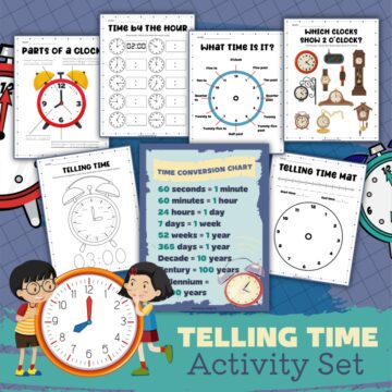 Printable Telling Time Worksheets for Kids | Haus of Boys