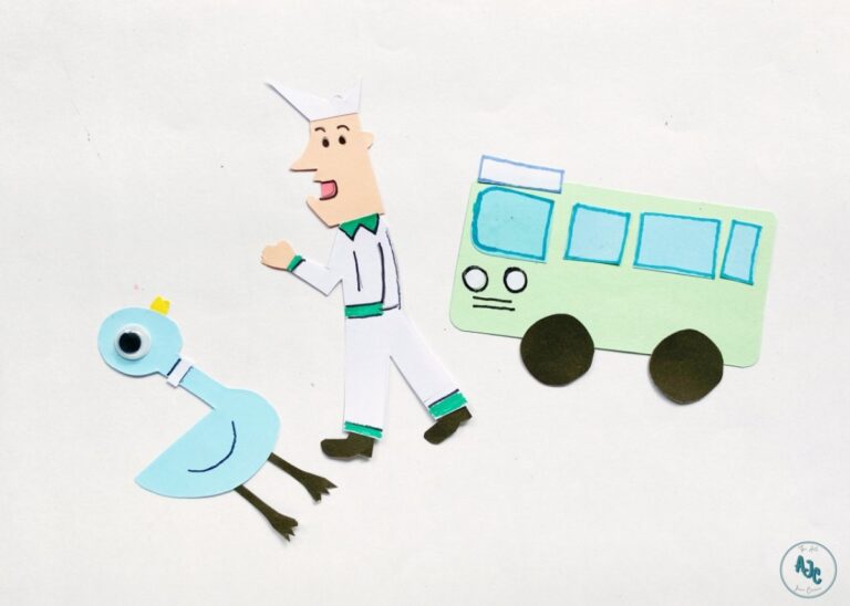 Moveable Paper Plate Don’t Let the Pigeon Drive the Bus Craft | Haus of ...