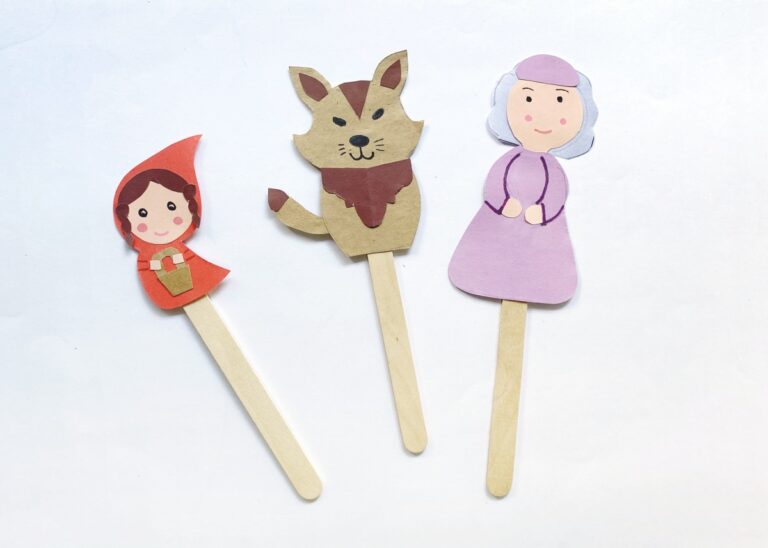 Moveable Paper Plate Little Red Riding Hood Craft | Haus of Boys