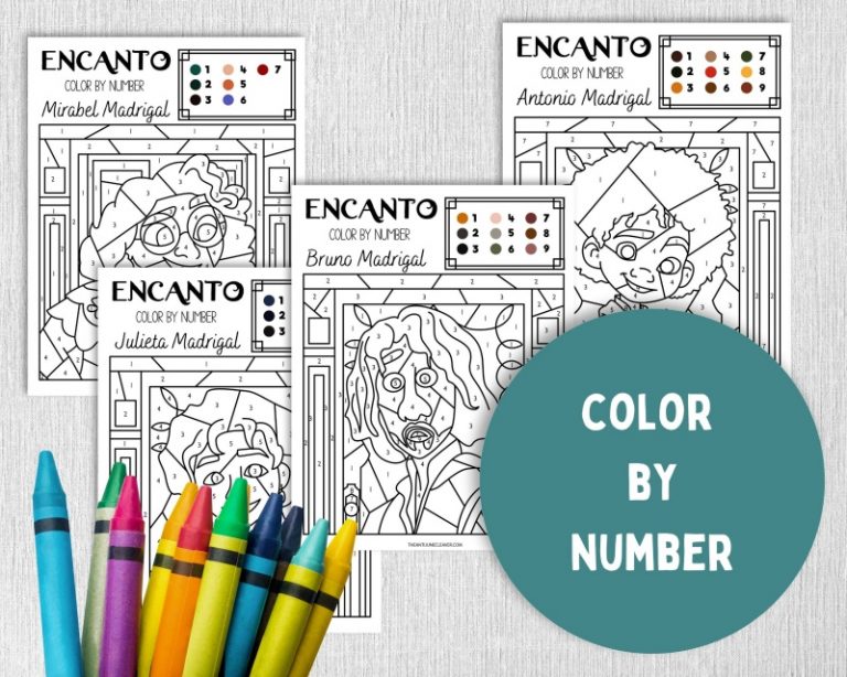 Encanto Color By Number Coloring Pages | Haus of Boys