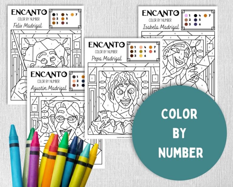 Encanto Color By Number Coloring Pages | Haus of Boys