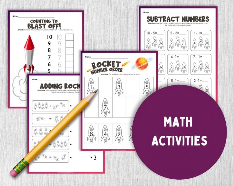 Out of this World Space Printable Worksheets for Kids | Haus of Boys