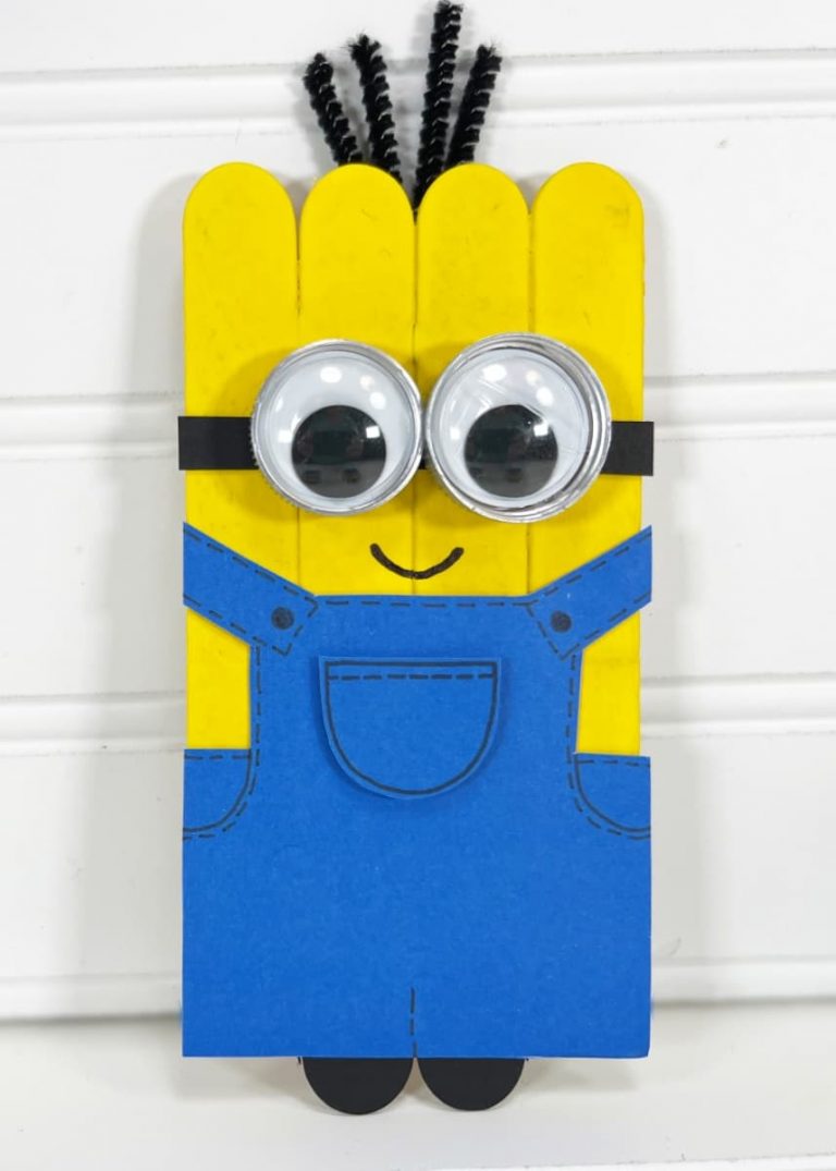 Learn How to Make a Minion Out of Craft Sticks | Haus of Boys
