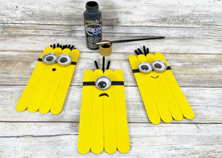 Learn How to Make a Minion Out of Craft Sticks | Haus of Boys