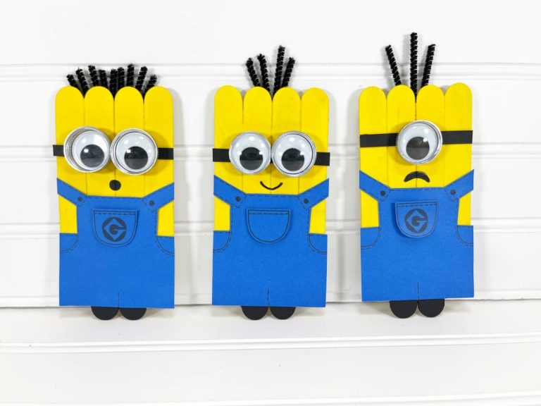 Learn How to Make a Minion Out of Craft Sticks | Haus of Boys