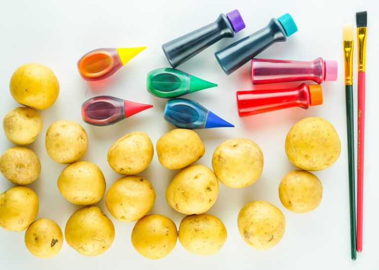 Dyeing Potatoes to Use as Easter Eggs | Haus of Boys