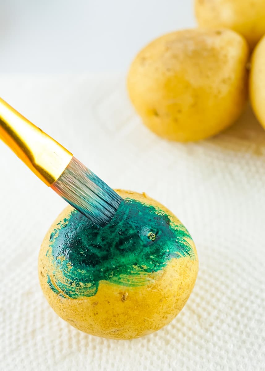 Dyeing Potatoes to Use as Easter Eggs | Haus of Boys