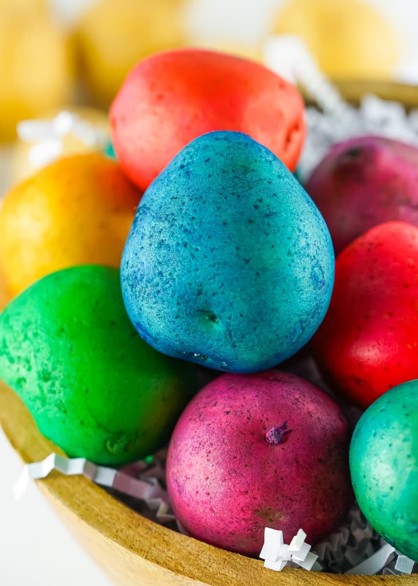 Dyeing Potatoes to Use as Easter Eggs | Haus of Boys